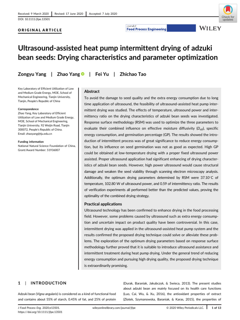 6 US Heat Pump Bean Sees | PDF | Humidity | Seed