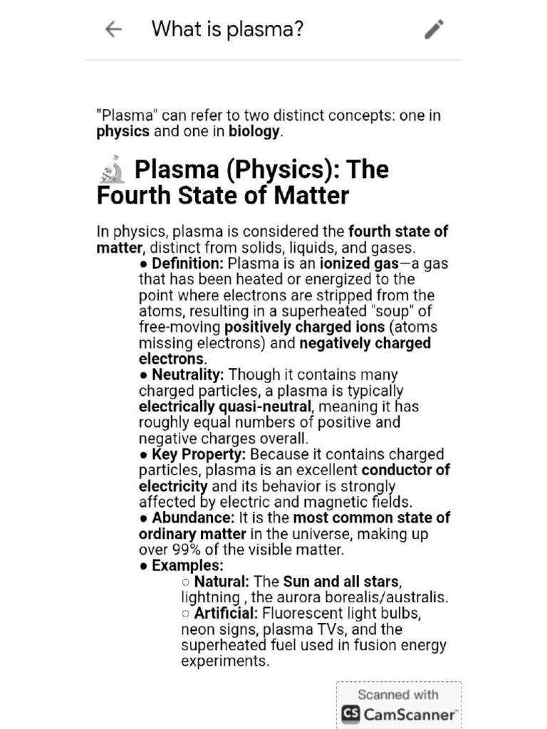 Plasma | PDF