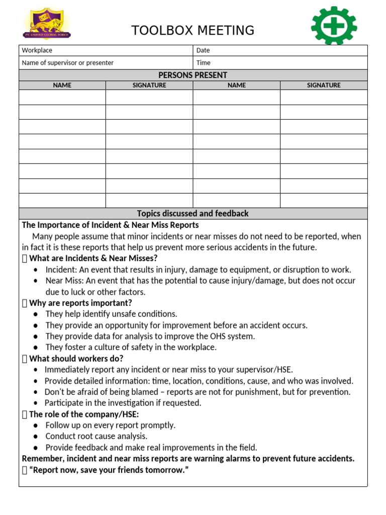 The Importance of Incident & Near Miss Reports | PDF | Safety
