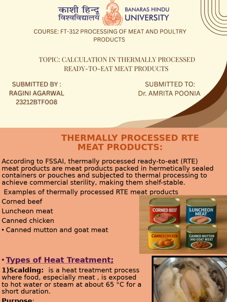 Thermally Processed RTE Meat Safety Guide | PDF | Food Preservation ...