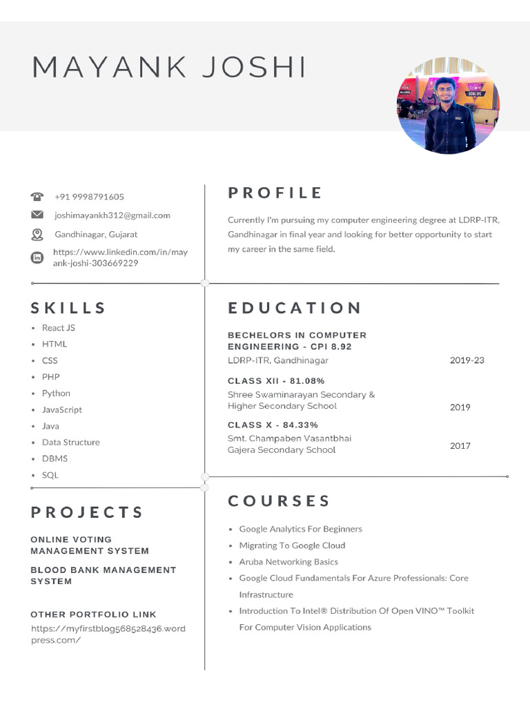 Mayank Joshi Resume | PDF