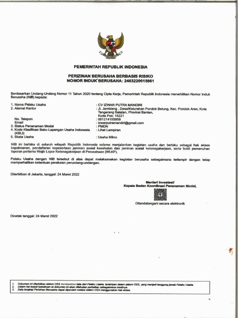 Perizinan Ipm | PDF