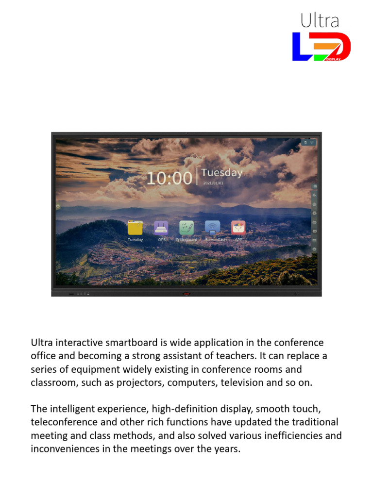 Interactive Smartboard Features & Specs | PDF | Hdmi | Operating System