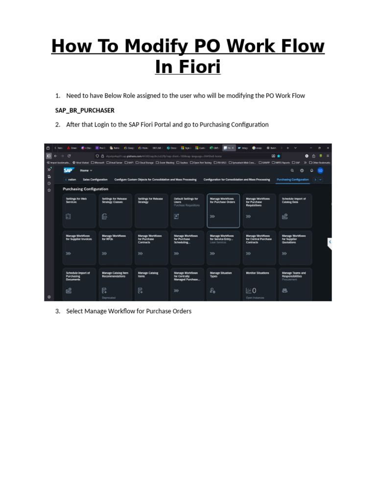 PTL - How To Modify PO Work Flow in Fiori | PDF