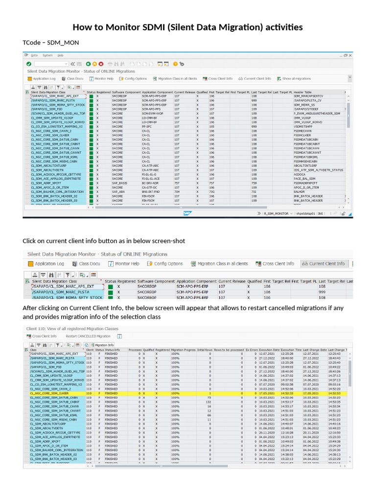 Monitoring SDMI Activities Guide | PDF