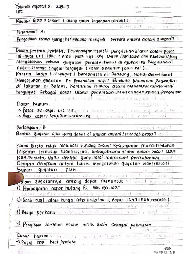 Yolanda Uts H Perdata | PDF