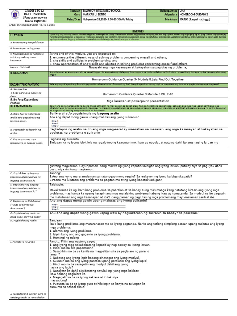 Grade-1 DLL HRG Q3 WEEK4 | PDF
