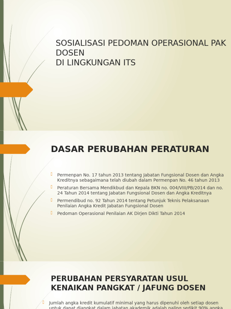 Pedoman Kenaikan Pangkat Dosen ITS | PDF