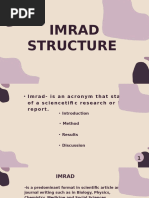 Understanding IMRaD Structure | PDF