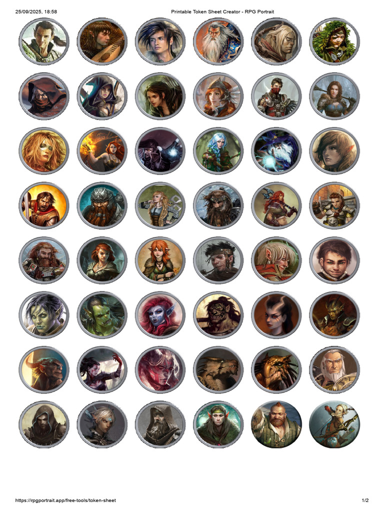 Character Token Sheet 1 P | PDF