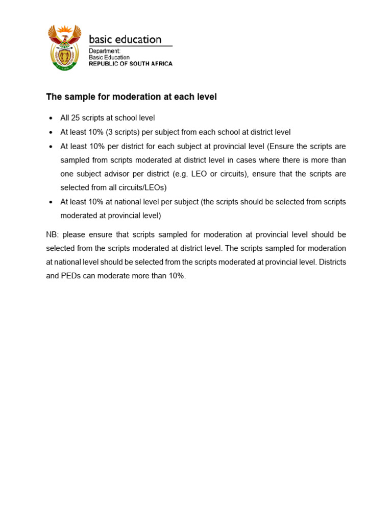 Annexure E Moderation Process | PDF