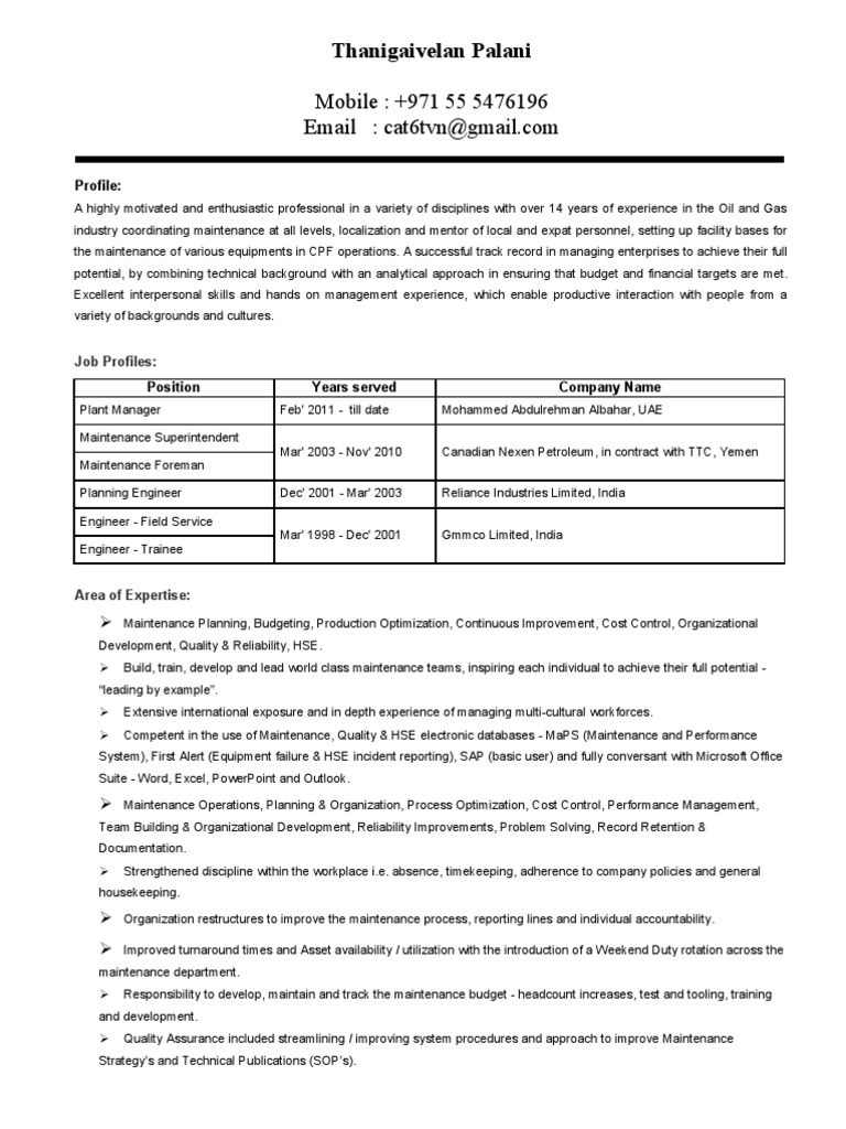 CV-Thanigaivelan Palani | PDF | Reliability Engineering | Pump