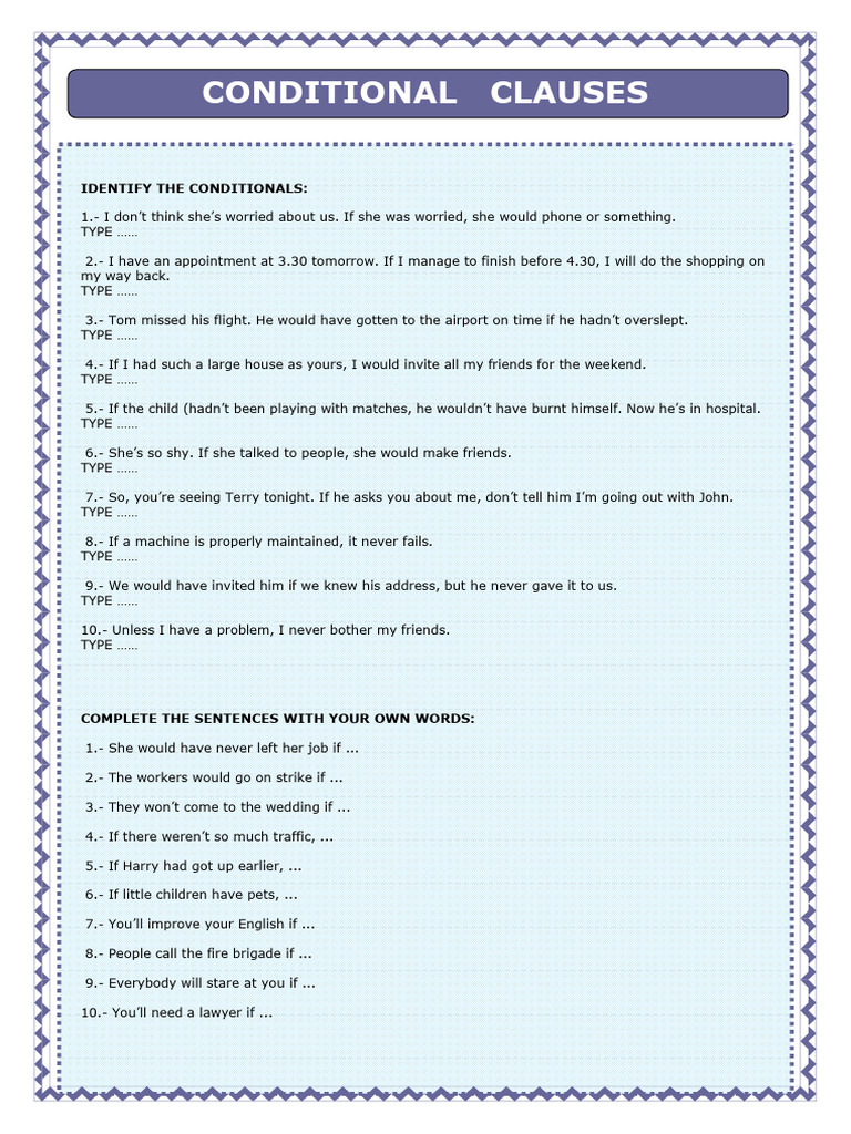 Conditional Practice | PDF