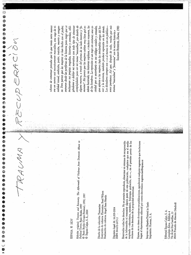 Herman, J. Trauma y Recuperacion | PDF