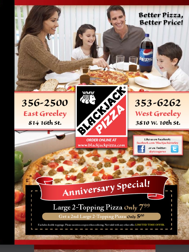 Blackjack Menu | PDF | Pizza | Sausage