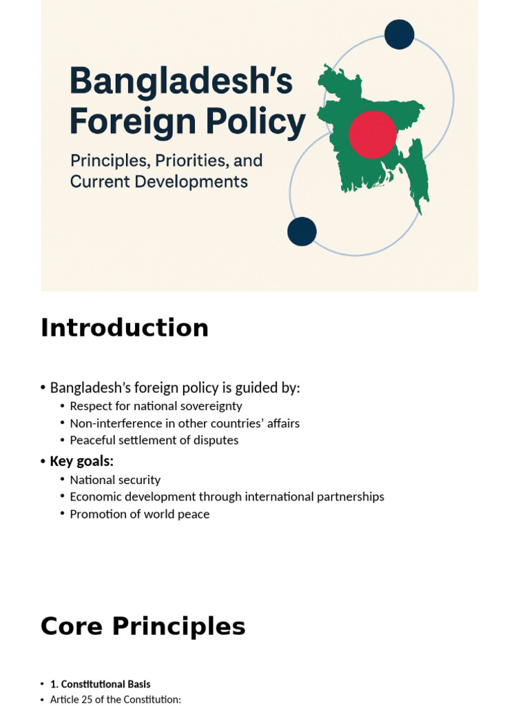 Bangladesh Foreign Policy | PDF