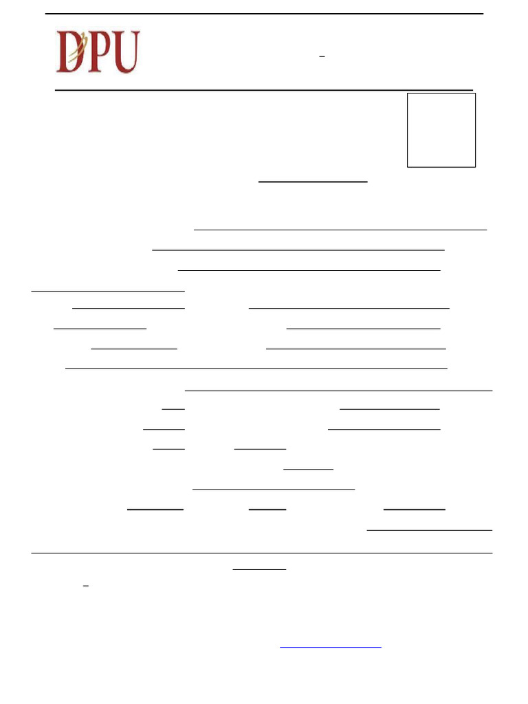 Application Form Vacant Seat 2021 2022 Optometry | PDF