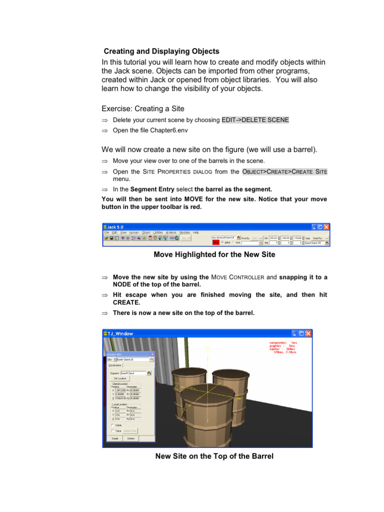 Creating and Modifying Objects in Jack | PDF | Menu (Computing ...