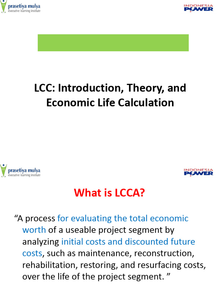LCC Intro, Theory & Econ Life | PDF | Sensitivity Analysis | Business