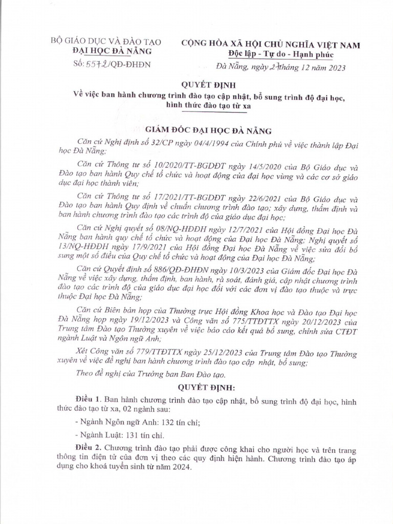 CTDT Dai Hoc Nganh Ngon Ngu Anh | PDF