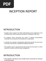 Inception Report Preparation Guide | PDF