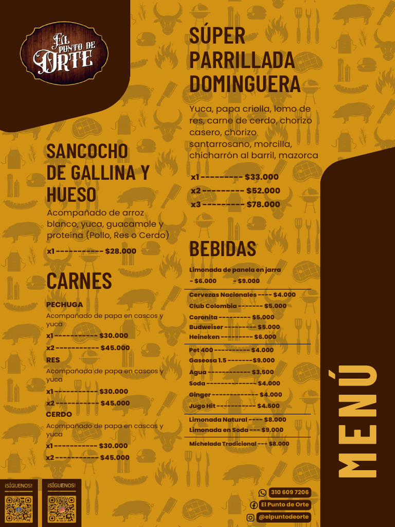 Menú Domingo | PDF