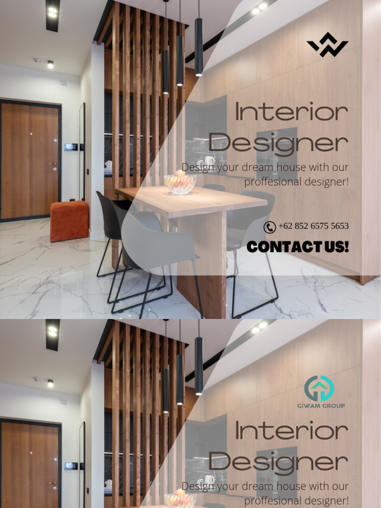 Brown and White Interior Designer for Facebook Post | PDF