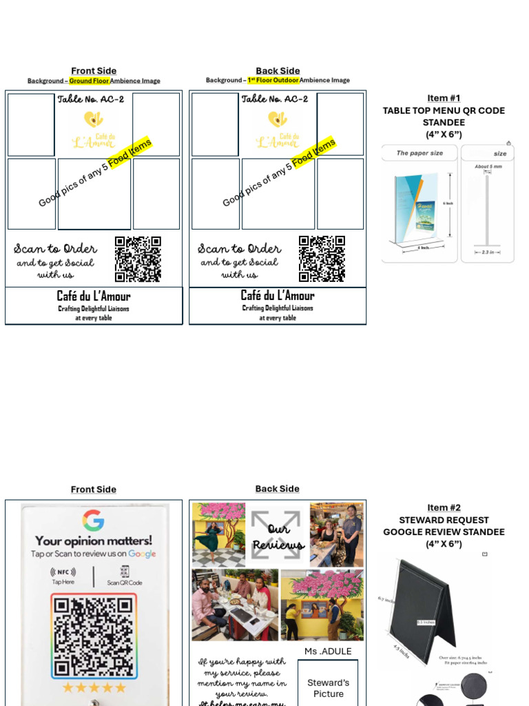 #2 Google Review Standee (Steward) | PDF