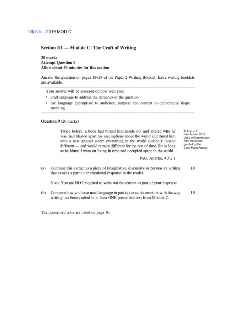 Eng Mod C Practice Stimulus | PDF