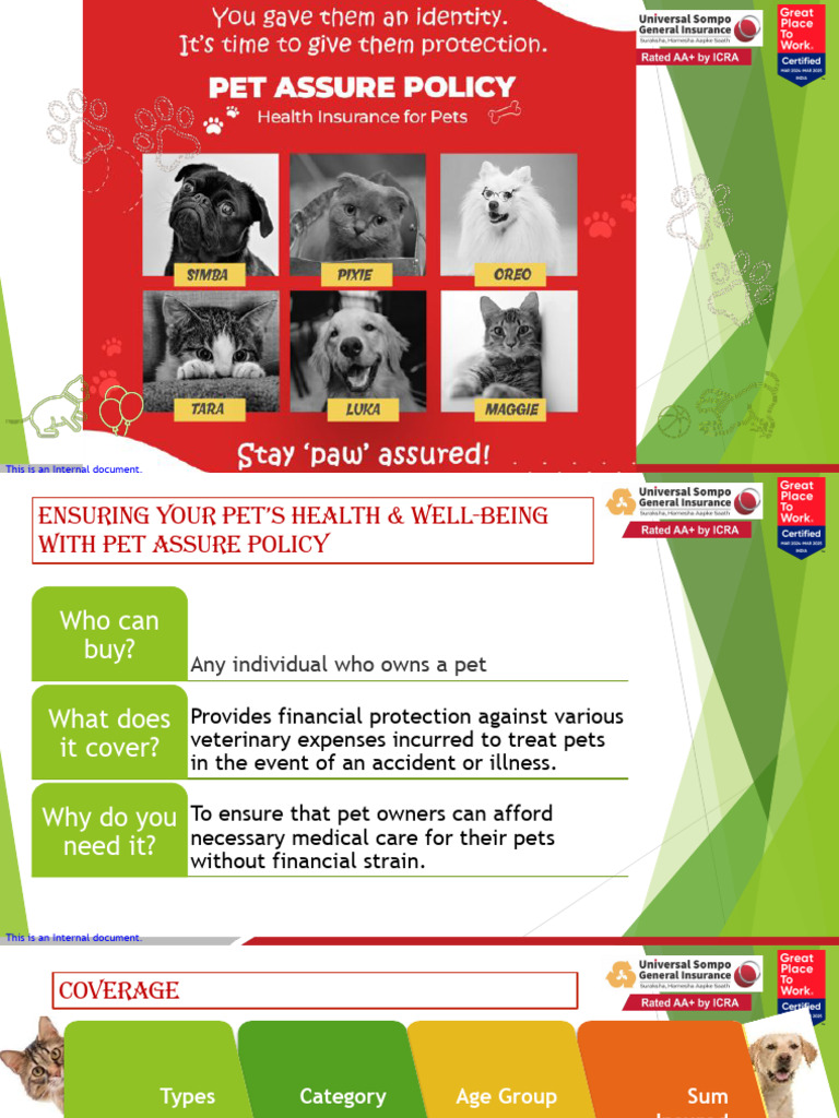 Universal Sompo Pet Insurance Overview | PDF | Vaccines | Pet