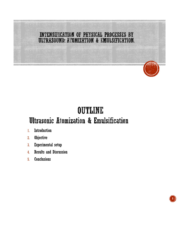 Ultrasonic Atomization Techniques Explained | PDF | Liquids | Chemical ...