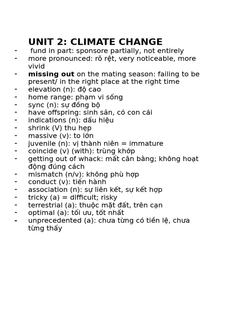 Unit 2 Reading Climate Change | PDF