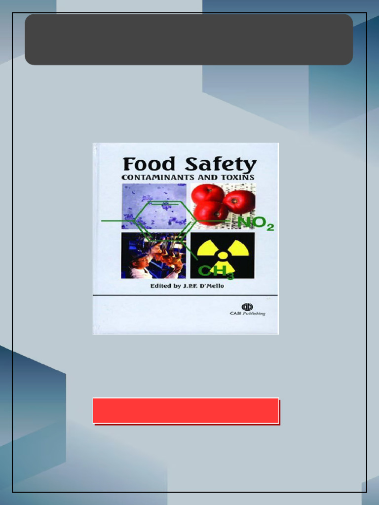 Food Safety Contaminants and Toxins CABI Publishing First Edition J. P ...