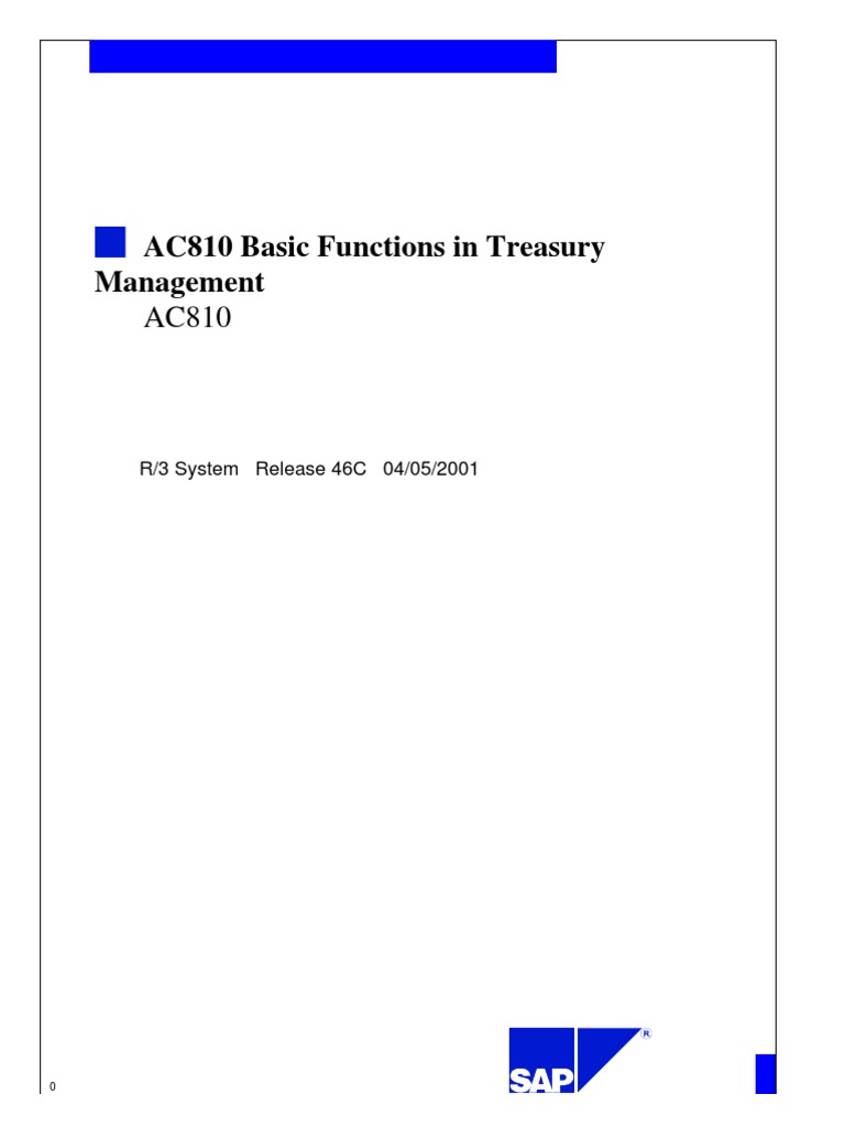 'AC810 - Basic Functions in Treasury PDF | PDF | Foreign Exchange ...