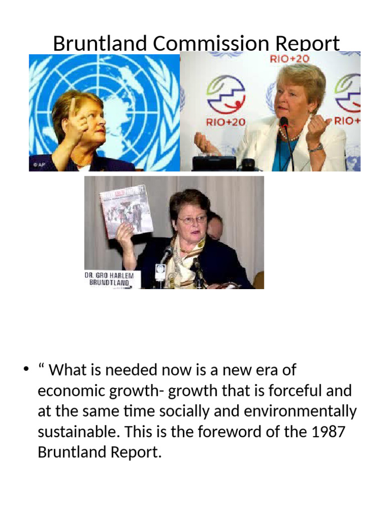 Bruntland Commission Report | PDF | Sustainability | Sustainable ...