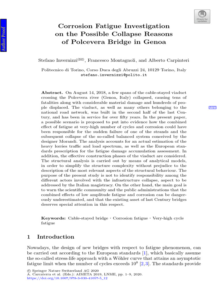 Corrosion Fatigue Investigation On The Possible Collapse Reasons of ...