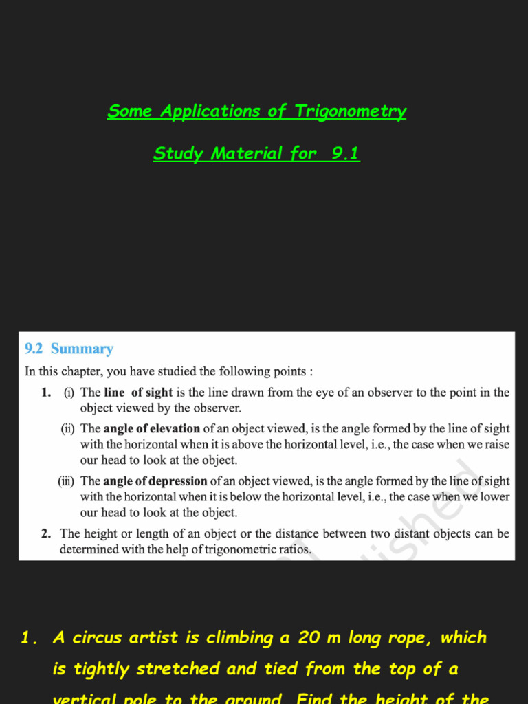 Trigonometry Applications in Real Life | PDF