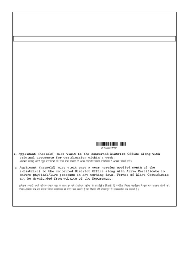 Social Welfare Application Reciept | PDF