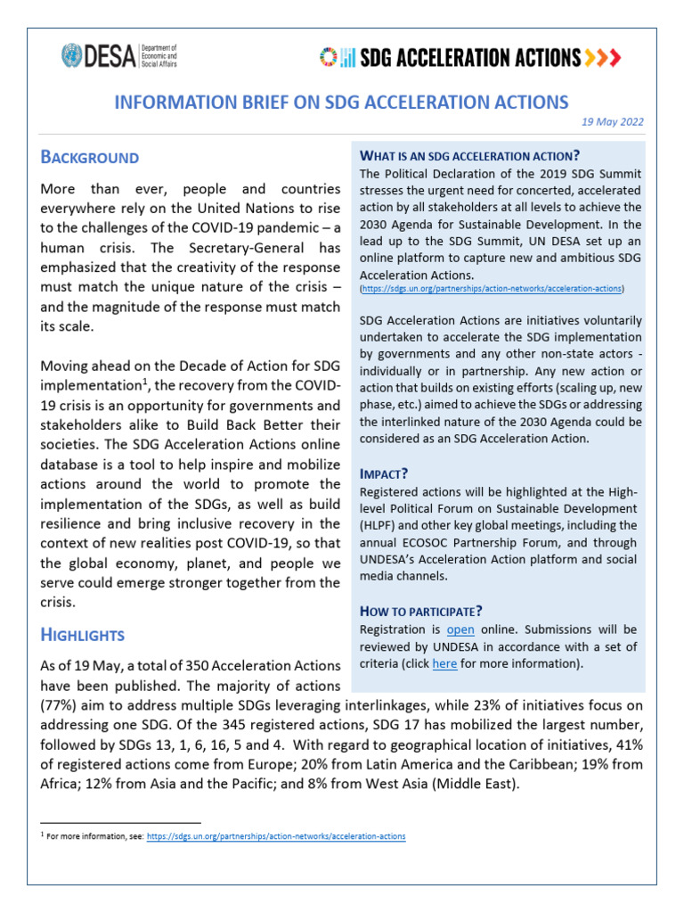 3-Pager Information Brief - May 2022 | PDF | Sustainability | Natural ...