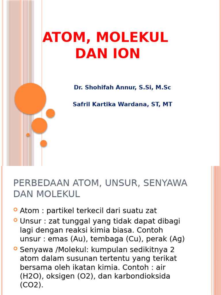 Atom, Molekul Dan Ion | PDF