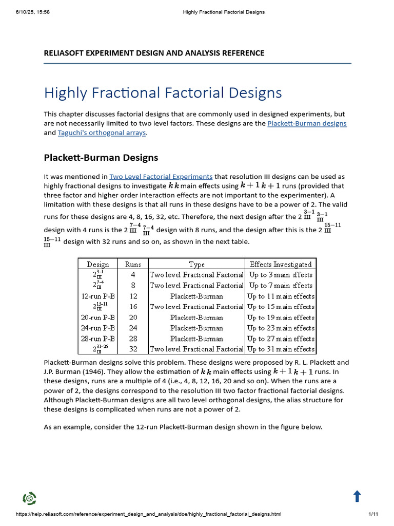 Highly Fractional Factorial Designs | PDF | Scientific Method ...