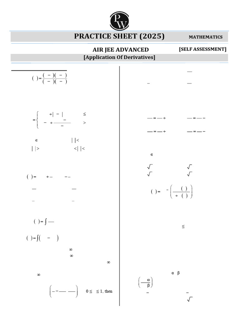 Application of Derivatives | PDF | Tangent | Mathematical Analysis