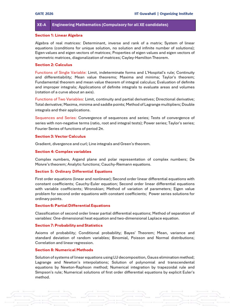 GATE 2026 XE Syllabus Overview | PDF | Fluid Dynamics | Entropy