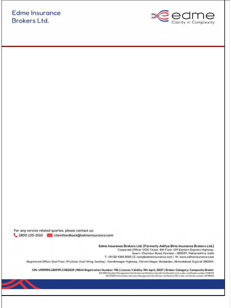 Swarna Sai Anish Rohan Ins | PDF | Insurance | Pro Rata