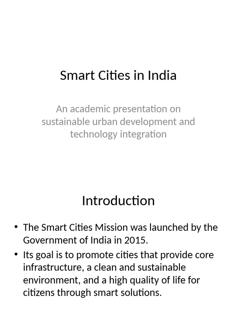 Smart Cities Mission in India Explained | PDF | Economies