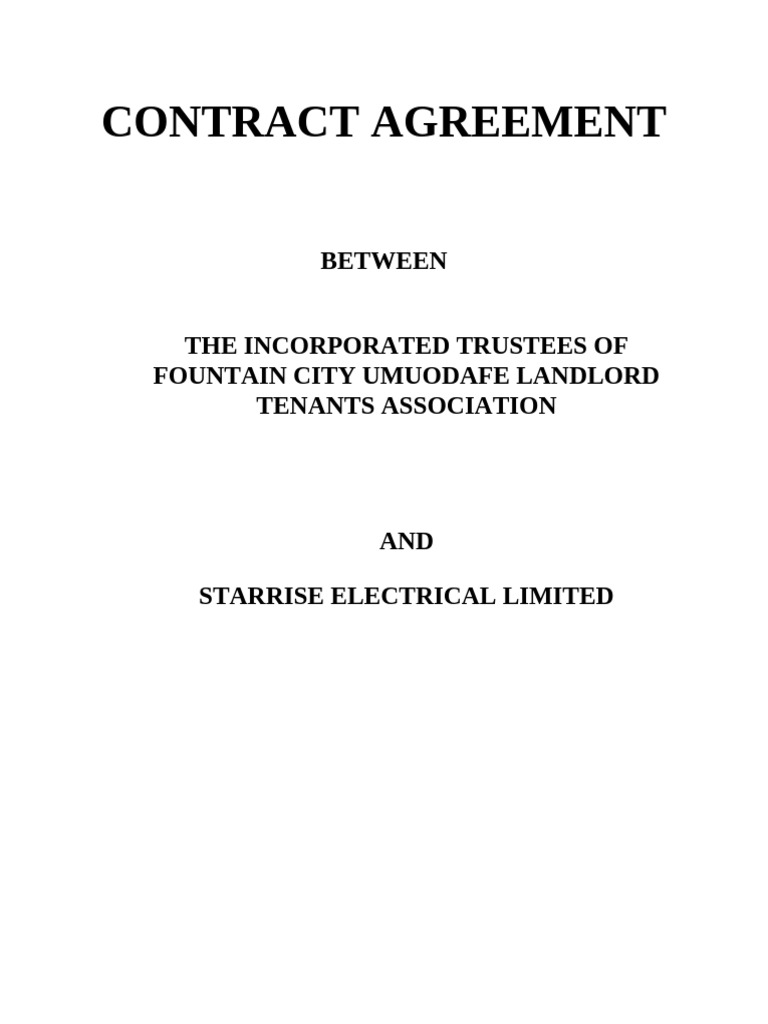 Contract Agreement Light Fountain City-1 | PDF