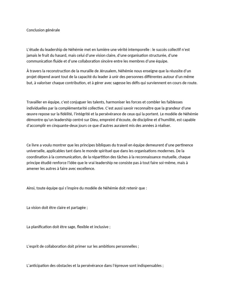Conclusion Générale | PDF