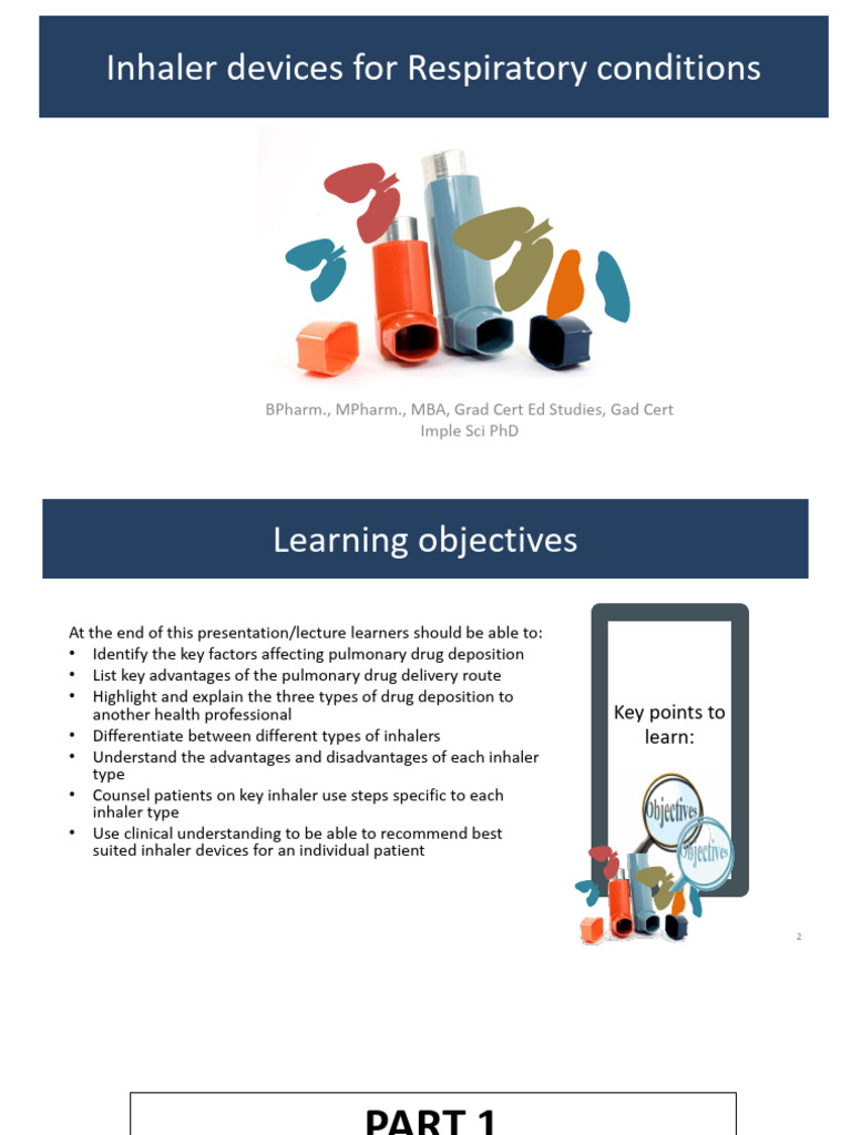 Inhaler Devices for Respiratory Care | PDF | Medicinal Chemistry | Medicine