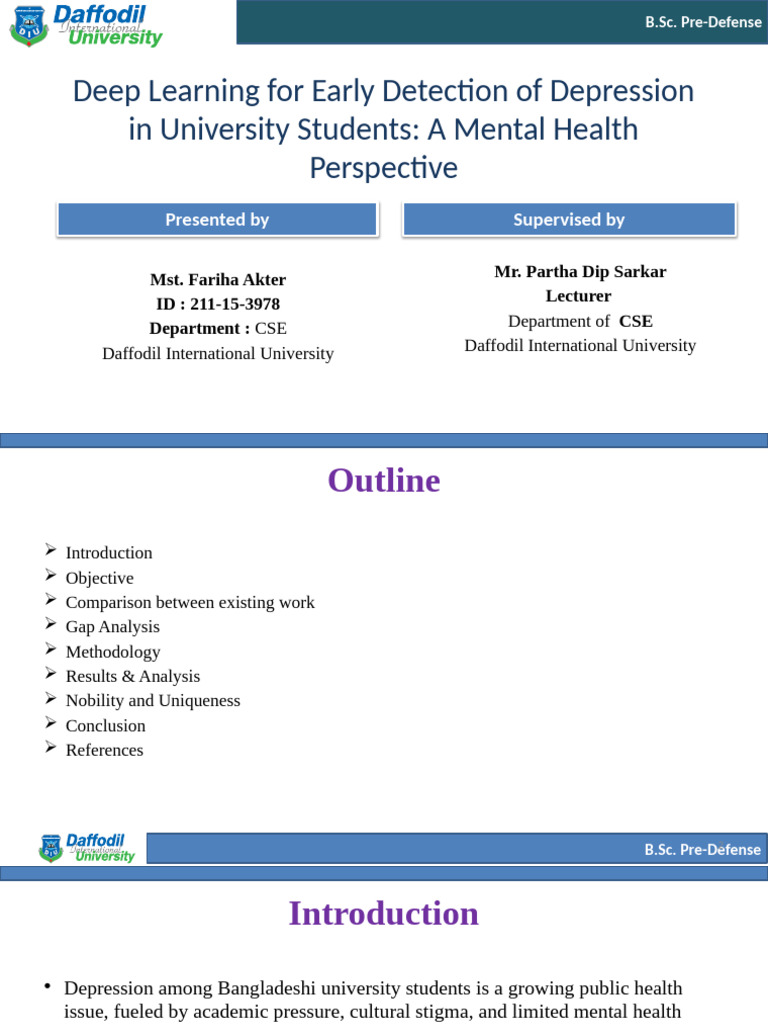 Fariha-Pre-Defense Slide Template, Summer 25 | PDF | Machine Learning ...