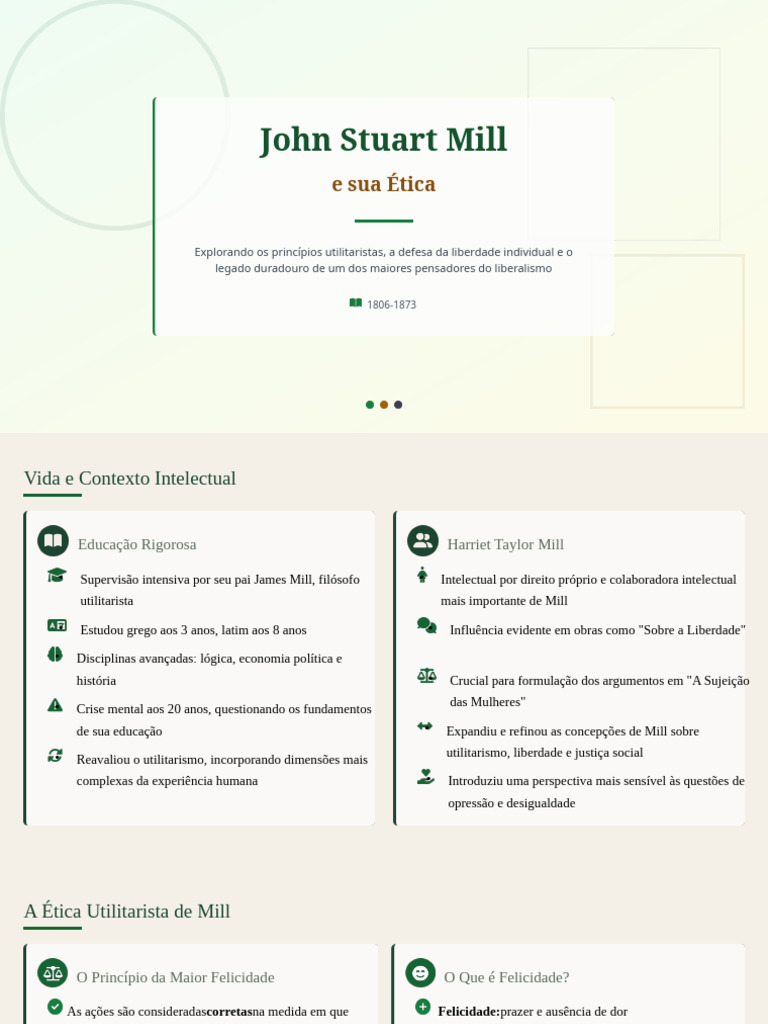 John Stuart Mill e Sua Ética | PDF | Utilitarismo | John Stuart Mill